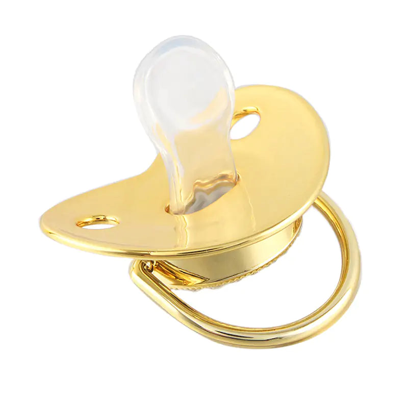 Golden Baby Pacifier with Initial – The Wise Styles